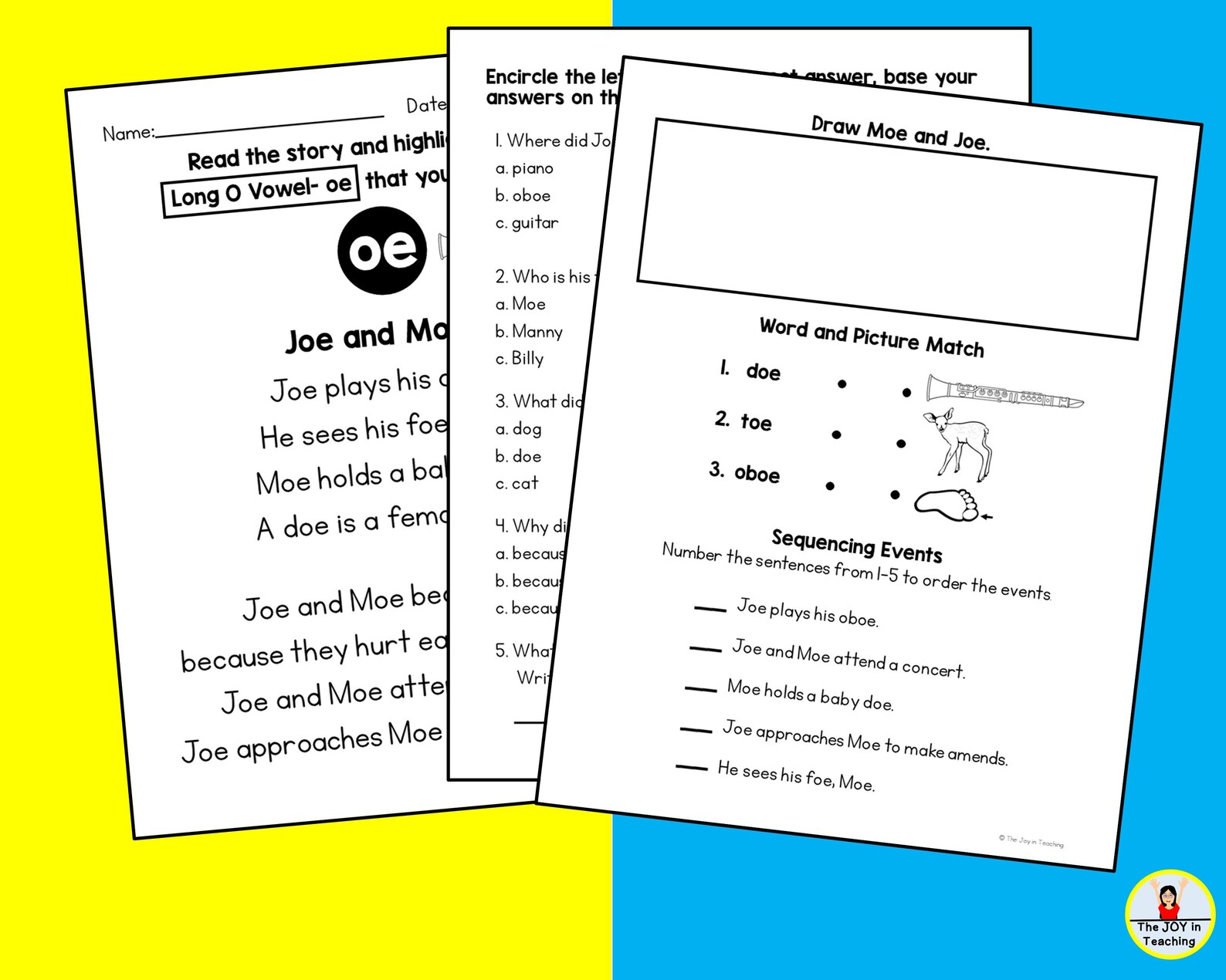 Long Vowel O Reading Comprehension Passage (Instant Download) - Etsy