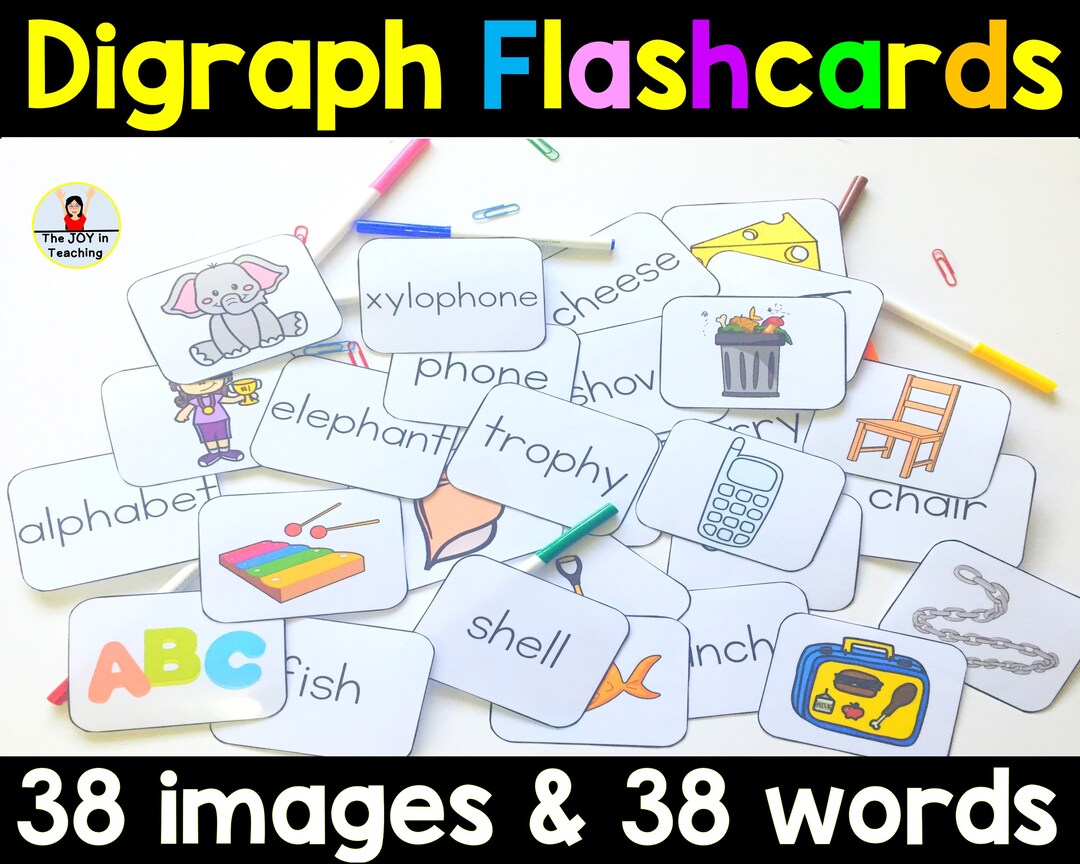Digraph Flashcards - Etsy