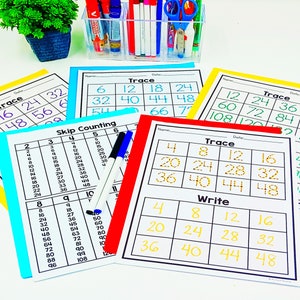 Skip Counting Tracing and Writing Worksheet - Etsy