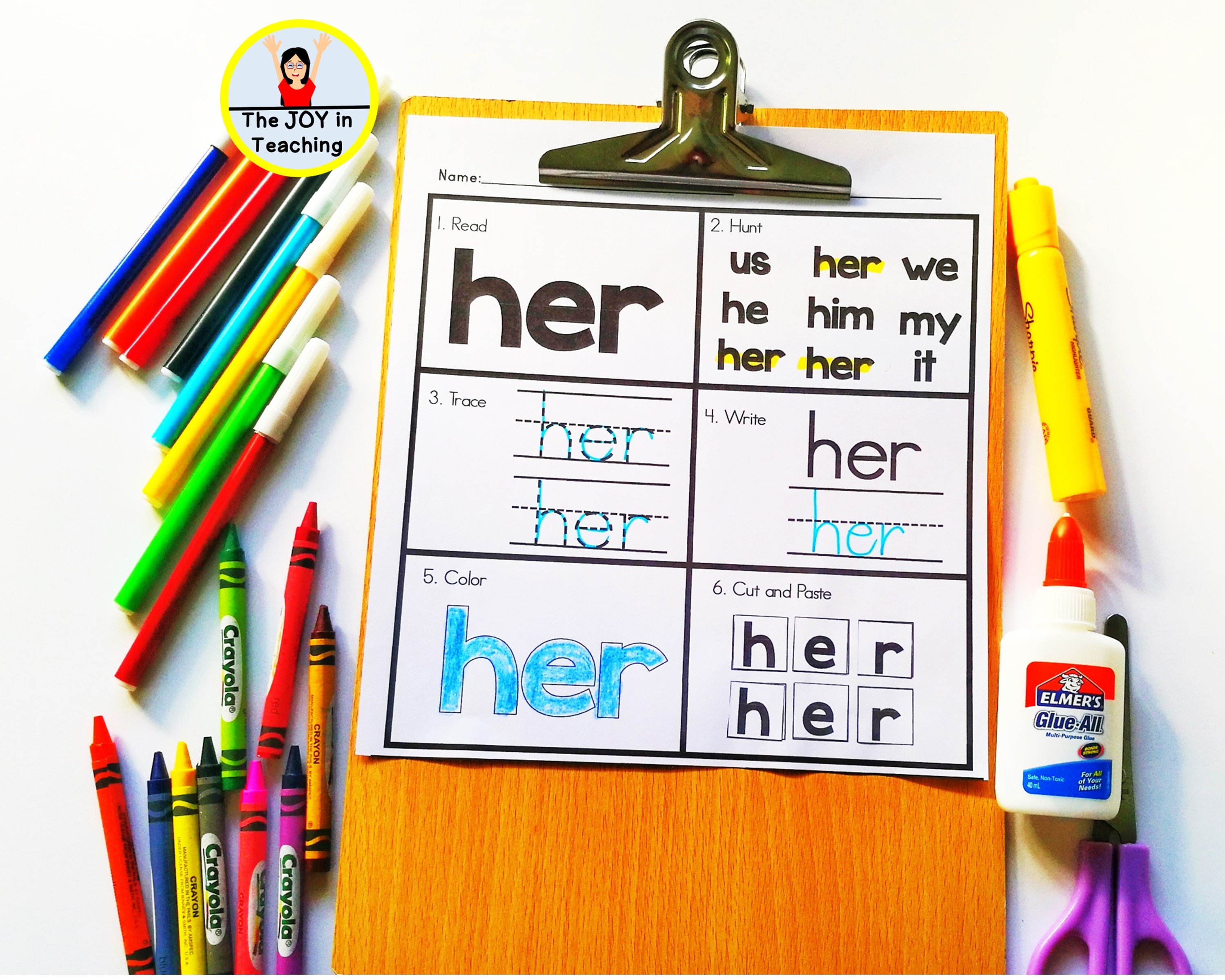 Personal Pronouns Sight Words Worksheet-sight Words Fluency - Etsy