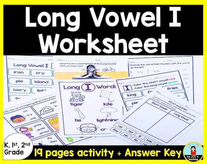 Long Vowel Spelling Worksheet - Etsy Canada