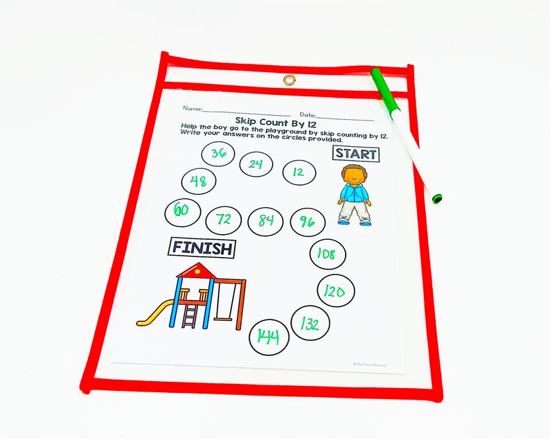 Skip Counting Maze Worksheet - Etsy