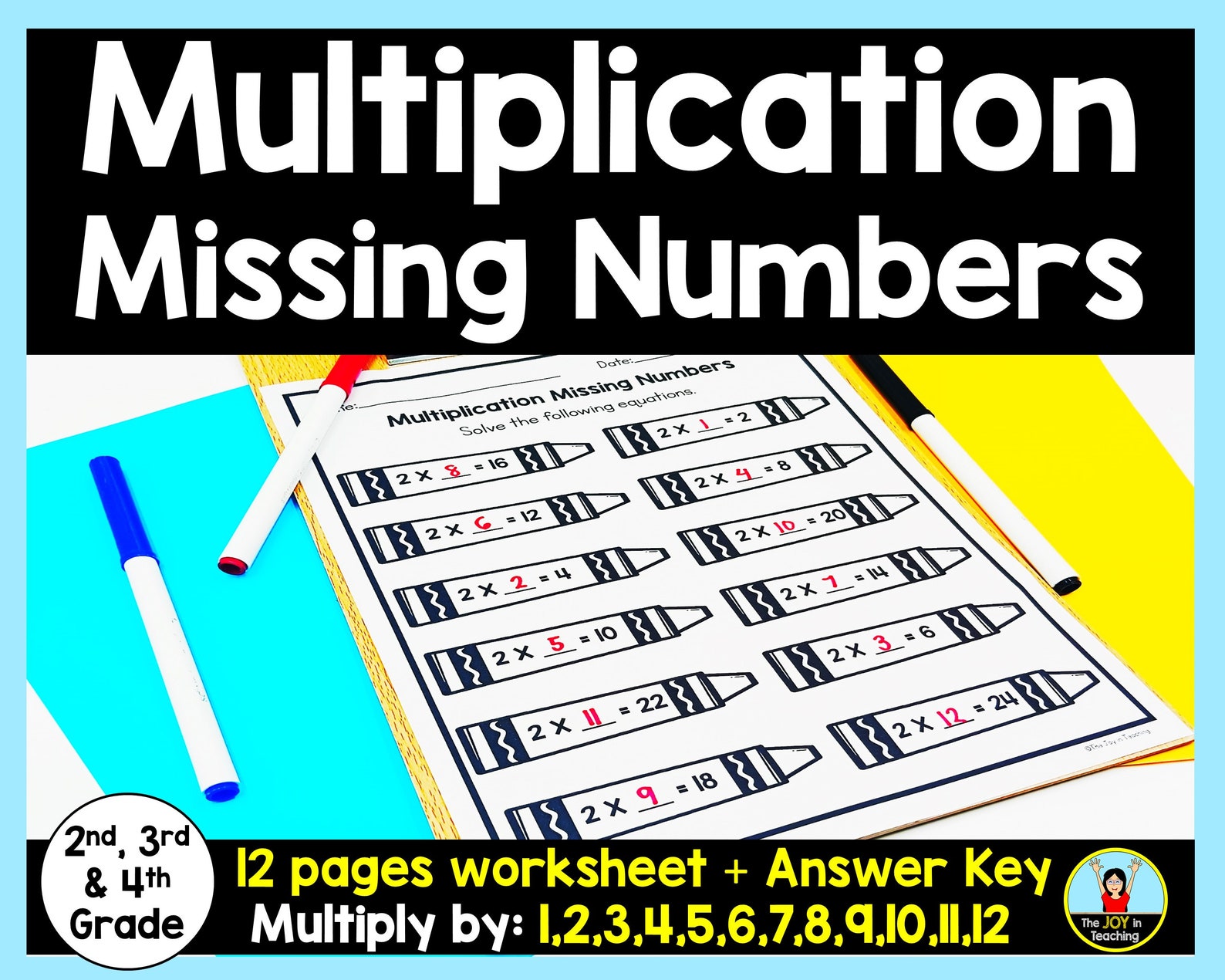 Multiplication Missing Numbers - Etsy