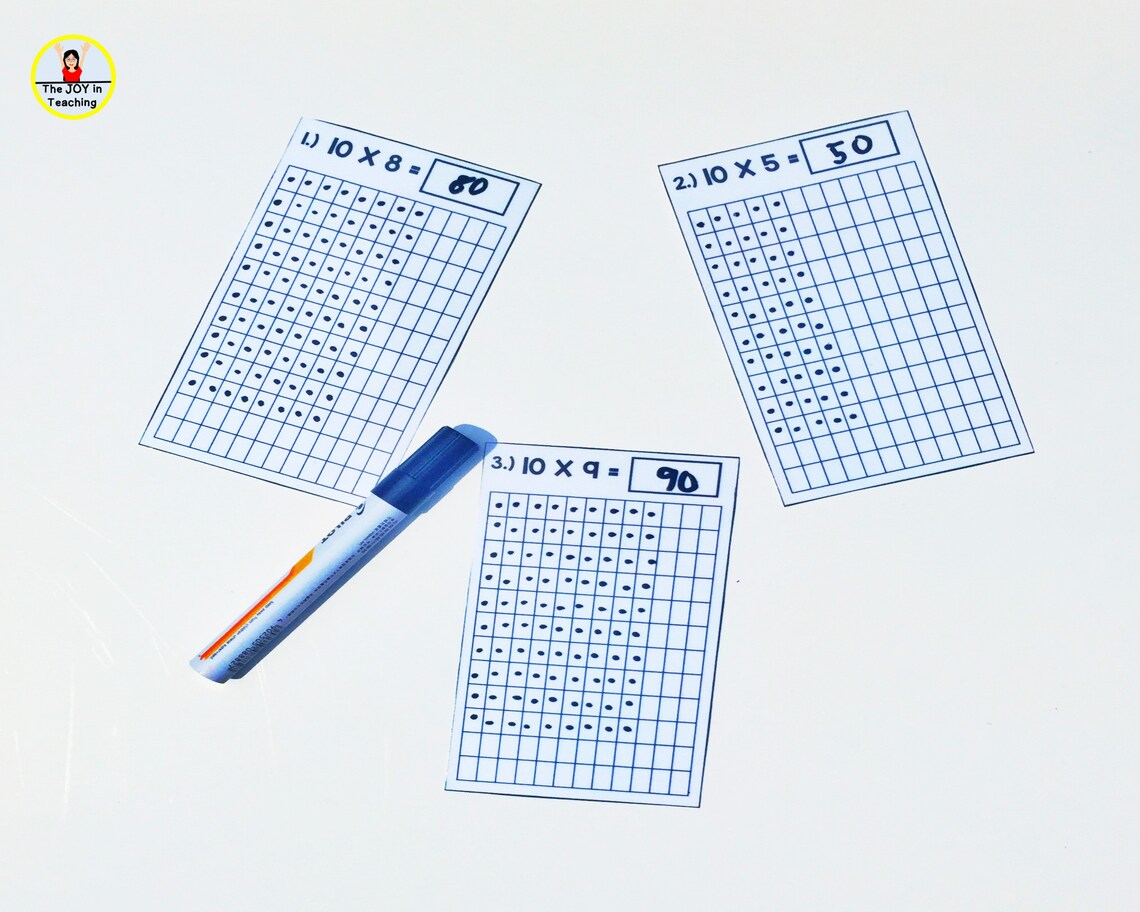 Multiplication Using Array Worksheet - Etsy