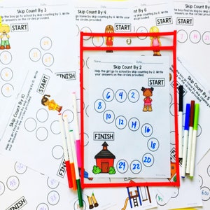 Skip Counting Maze Worksheet - Etsy