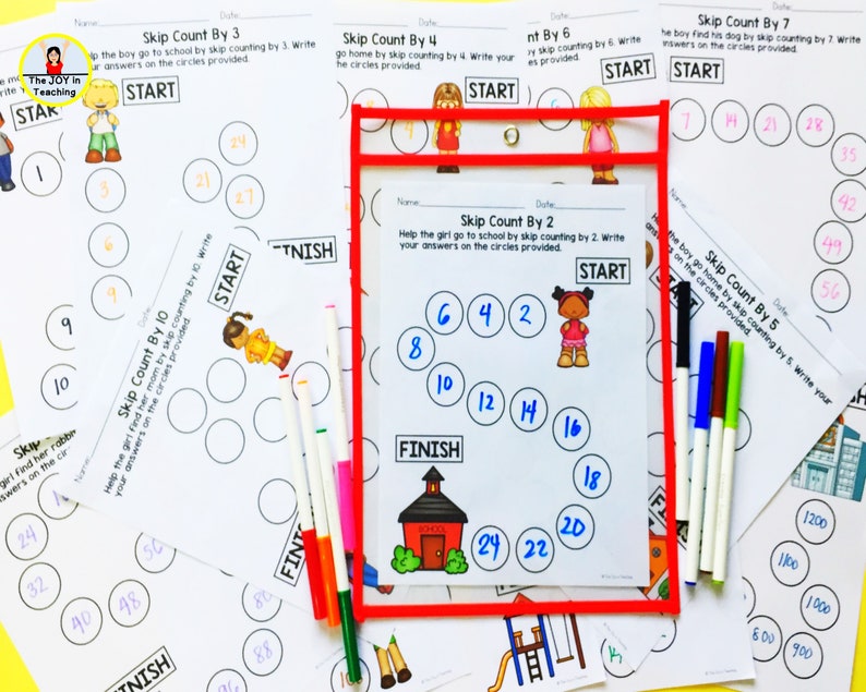 Skip Counting Maze Worksheet - Etsy