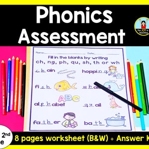 Phonics Assessment Worksheet - Etsy