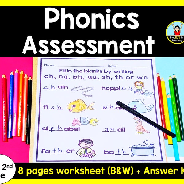 Phonics Test Paper - Etsy