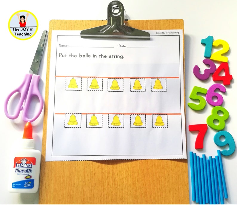 Numbers 1-10 Cut and Paste-number Counting Printable - Etsy