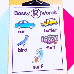 R-controlled Vowel Posters - Bossy R Posters - Etsy