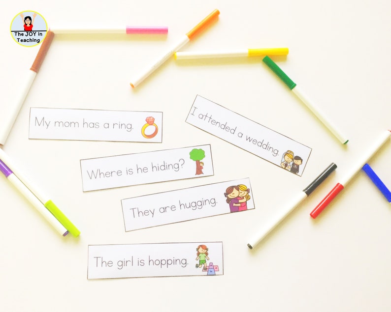 Digraph Sentence Flashcards - Etsy