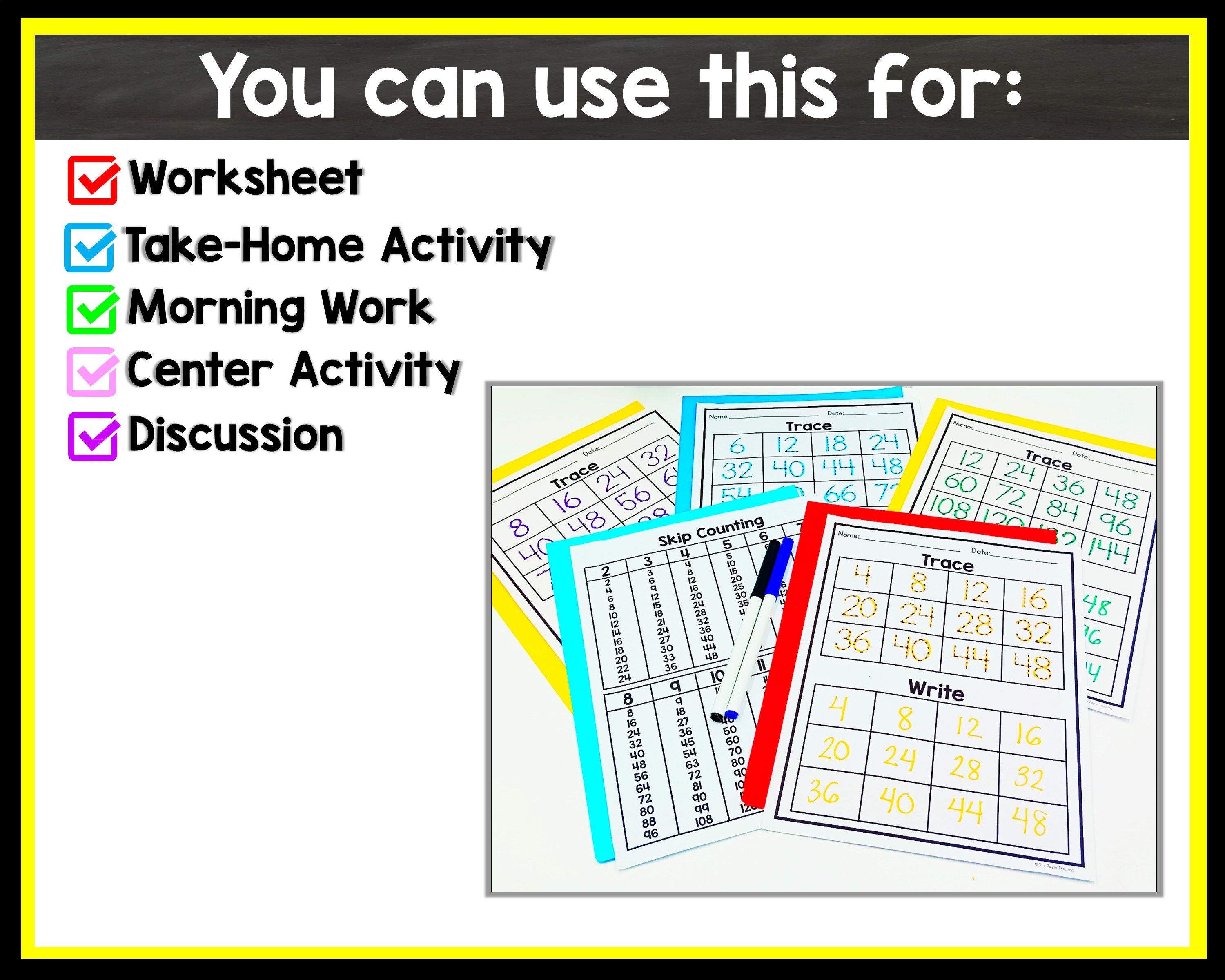 Skip Counting Tracing and Writing Worksheet - Etsy