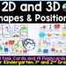 2D and 3D Shapes and Positions Task Cards - Etsy