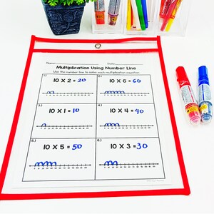 Multiplication Using Number Line Worksheet - Etsy