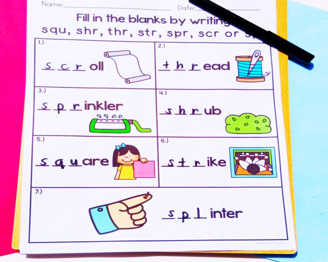 Trigraph Worksheet - Etsy