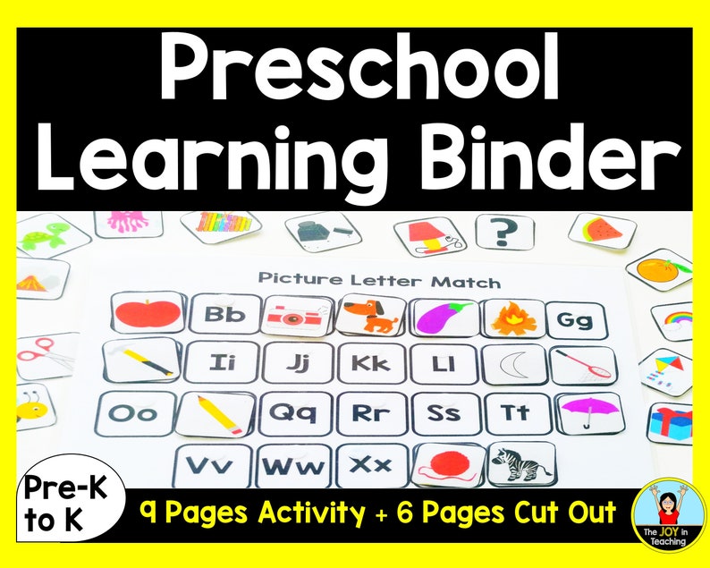 Preschool Learning Binder - Toddler Learning Binder Printable - Etsy