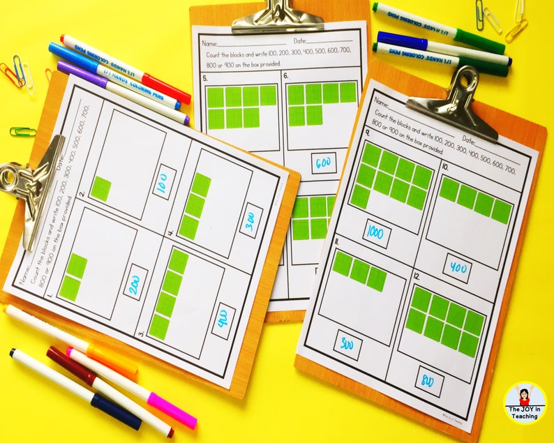 Place Value Ones Tens and Hundreds Worksheet - Etsy