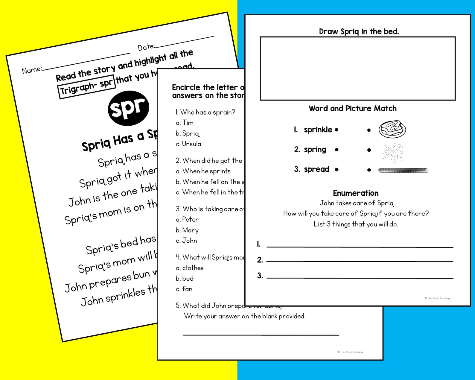 Trigraph Reading Comprehension Passage - Etsy
