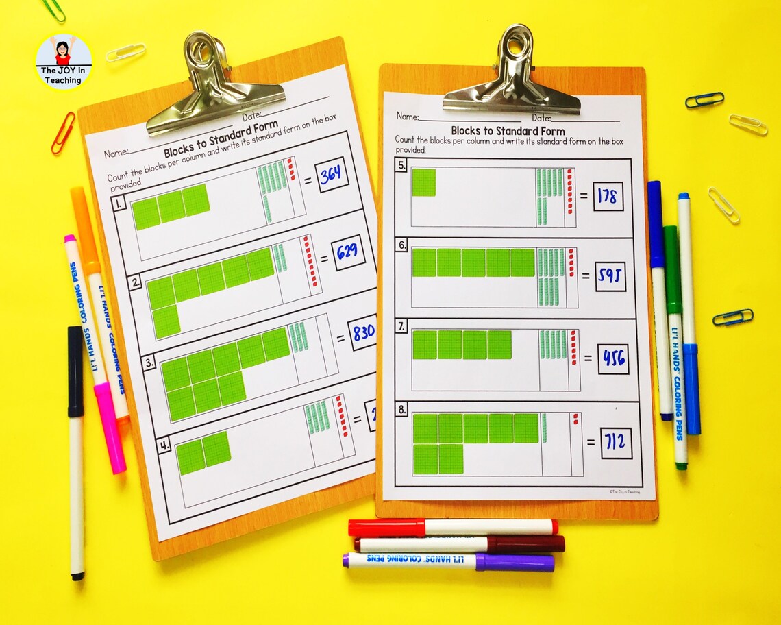 Place Value Ones Tens and Hundreds Worksheet - Etsy