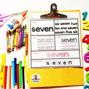 Number Words 1-10 Sight Words Worksheet-sight Words Fluency - Etsy