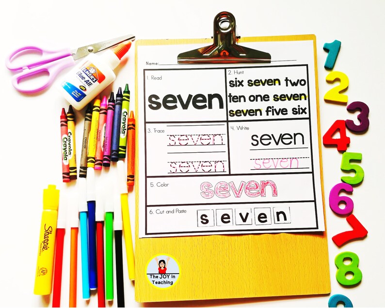 Number Words 1-10 Sight Words Worksheet-sight Words Fluency - Etsy