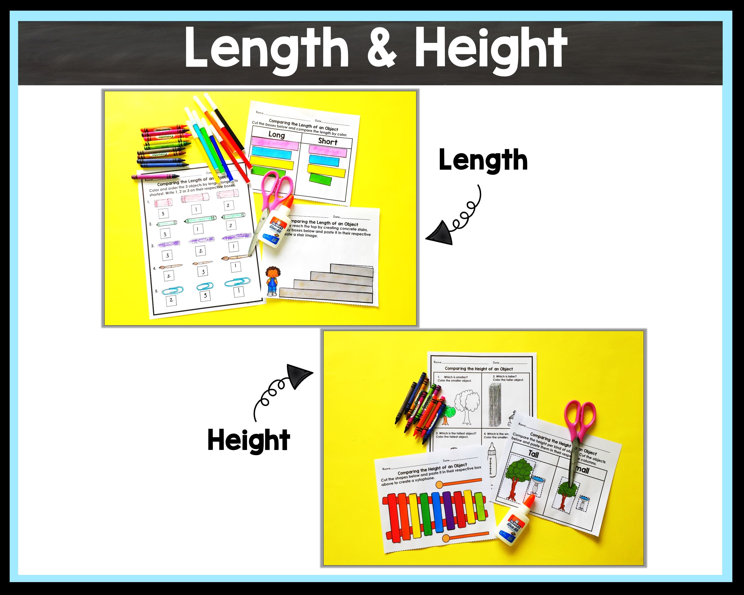 Kindergarten Describing Measurements - Etsy