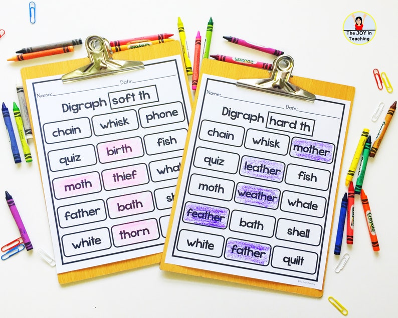 Digraph Word Hunt Worksheet - Etsy