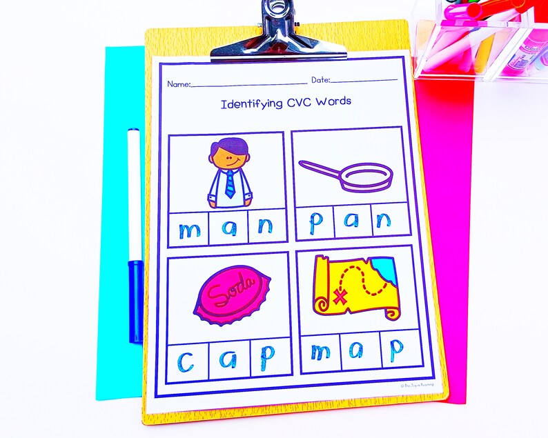 CVC Final Sounds Task Cards – Printable Phonics Worksheet (PDF) - Etsy