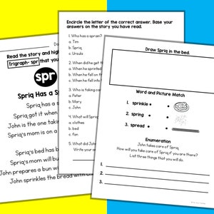 Trigraph Reading Comprehension Passage - Etsy