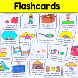 2D and 3D Shapes and Positions Task Cards - Etsy