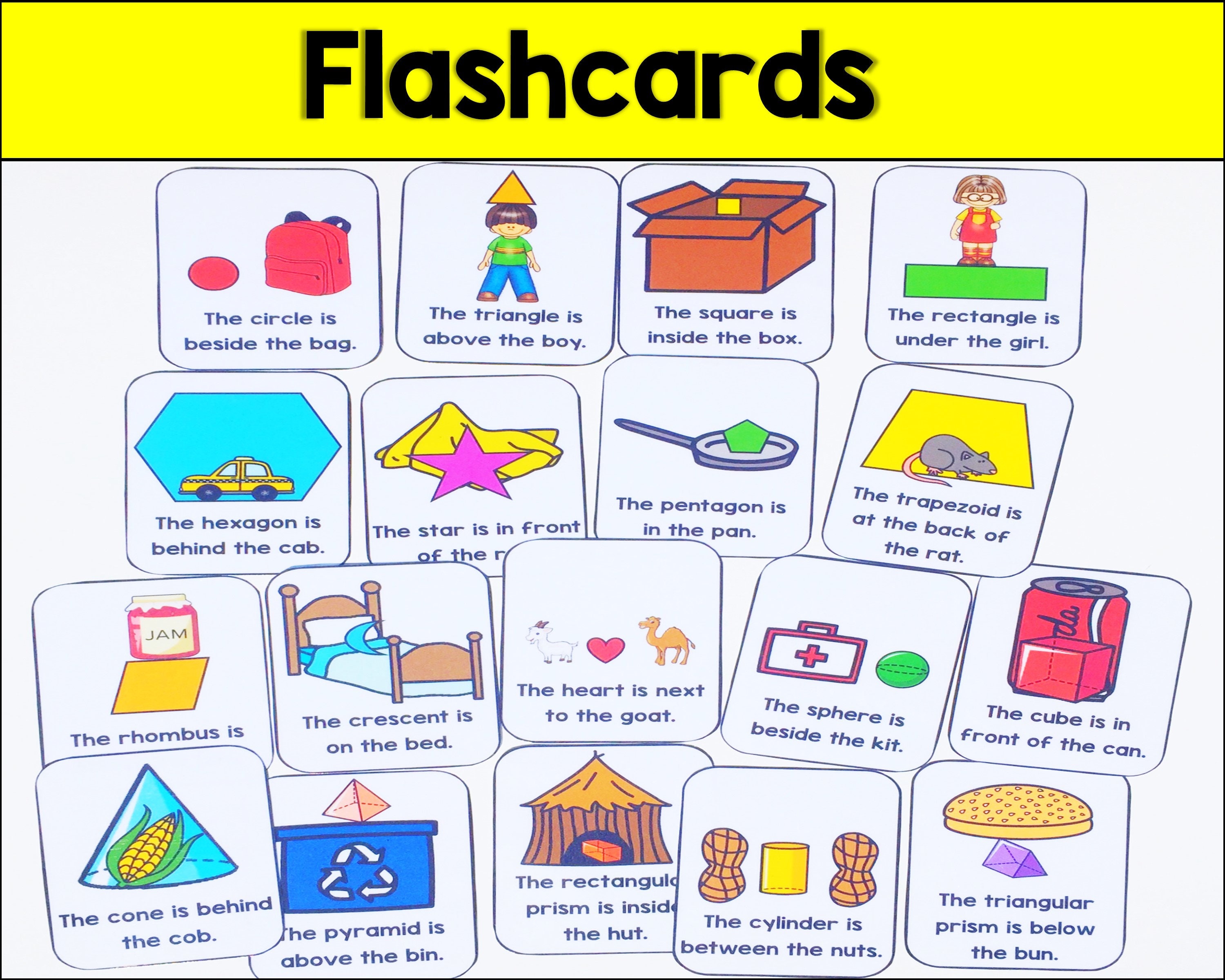 2D and 3D Shapes and Positions Task Cards - Etsy