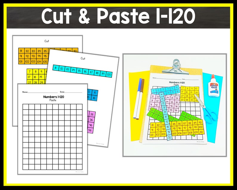 Numbers 1-120 Assessment Worksheet - Etsy