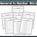 Number Words Numbers 1-120 Worksheet - Etsy