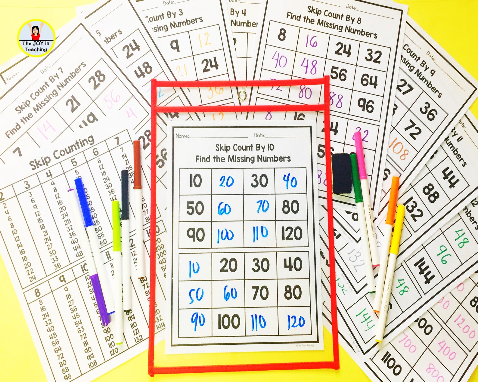 Skip Counting Missing Numbers Worksheet - Etsy
