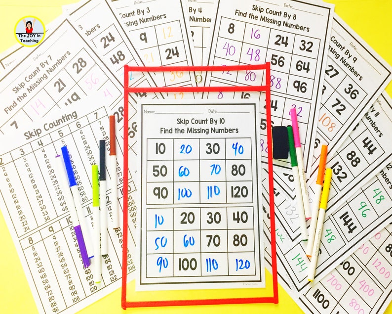 Skip Counting Missing Numbers Worksheet - Etsy Skip Counting Missing Numbers Worksheet - Etsy