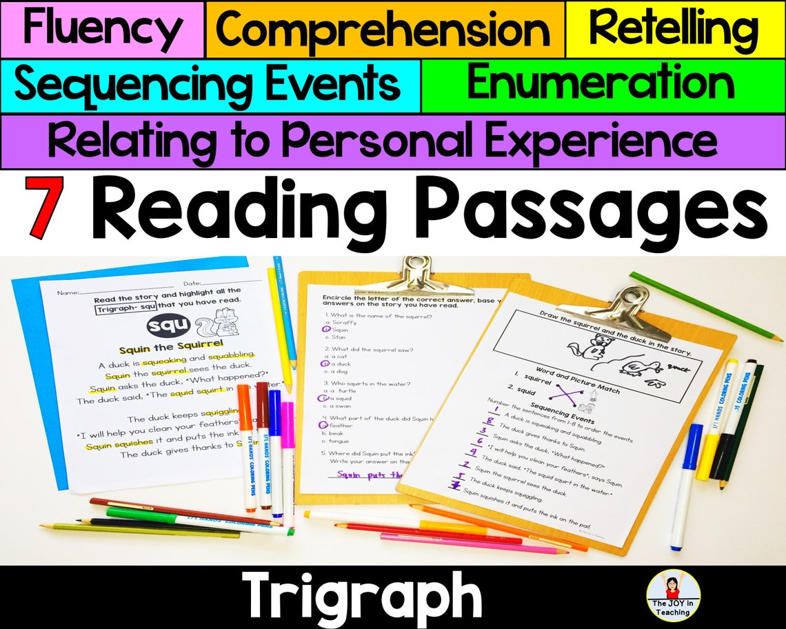 Trigraph Reading Comprehension Passage - Etsy