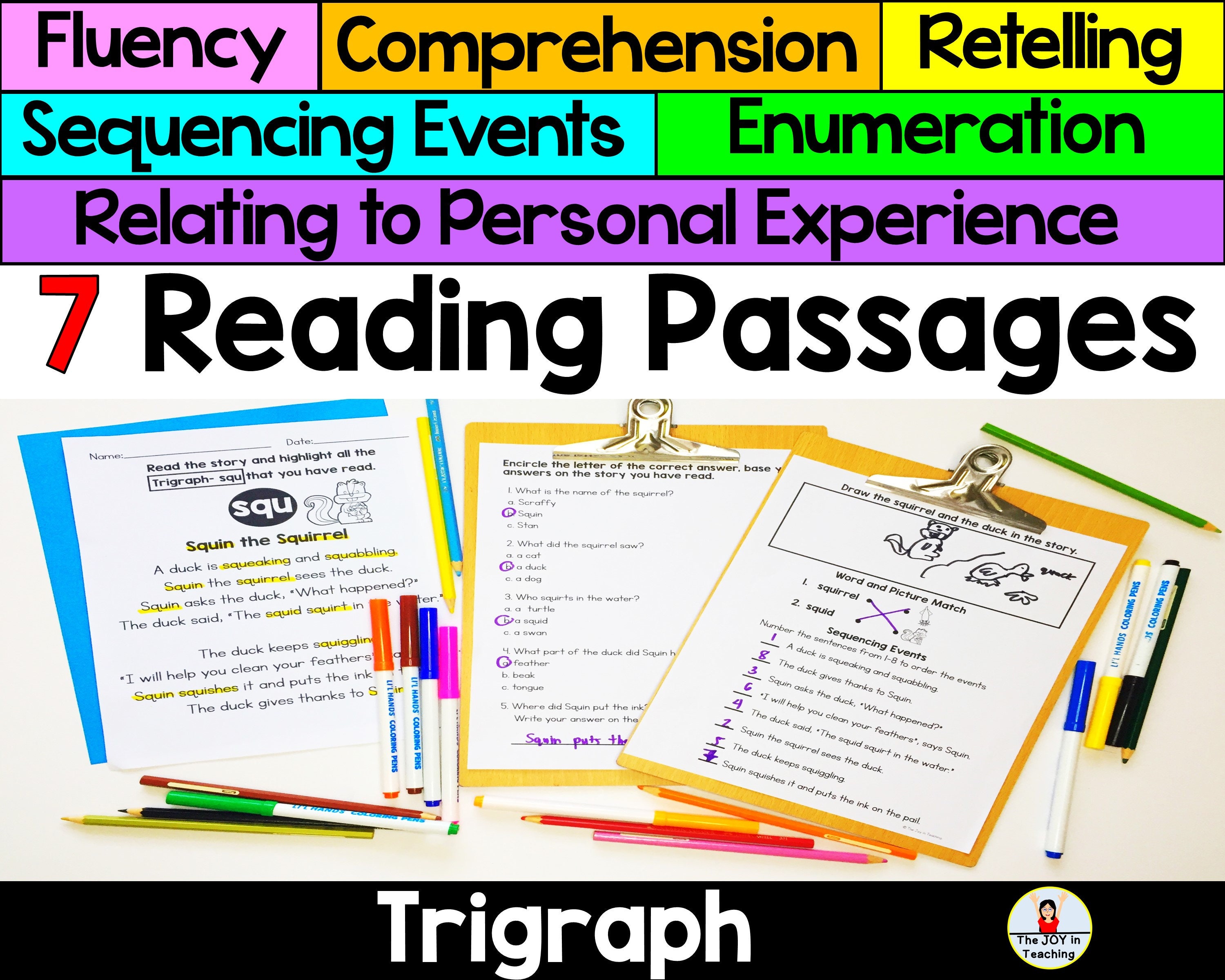 Trigraph Reading Comprehension Passage - Etsy