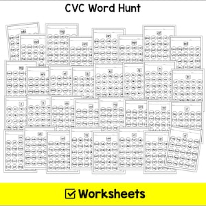 CVC Word Hunt - Etsy