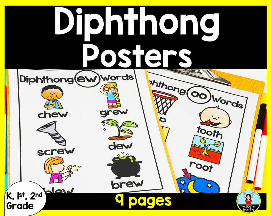 Diphthong Posters - Etsy