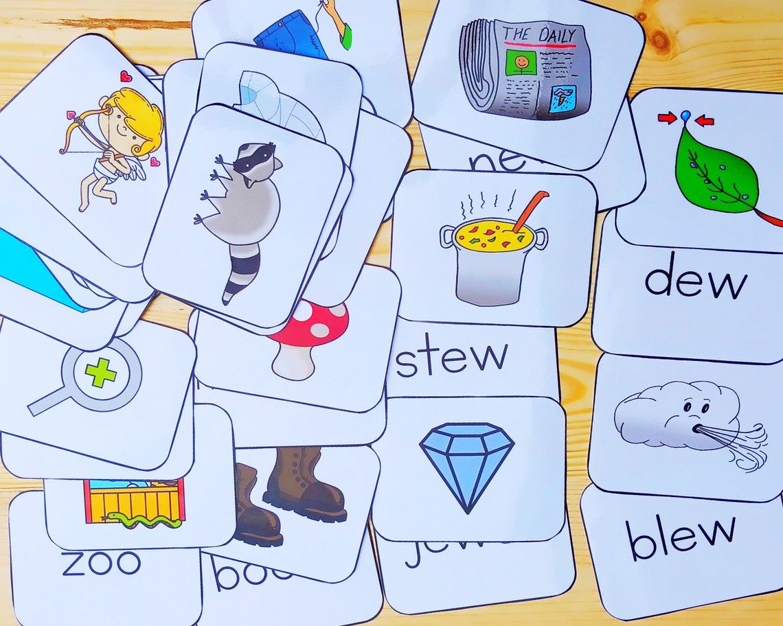 Long Vowel Word and Picture Flashcards - Etsy
