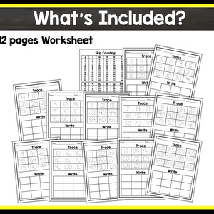 Skip Counting Tracing and Writing Worksheet - Etsy