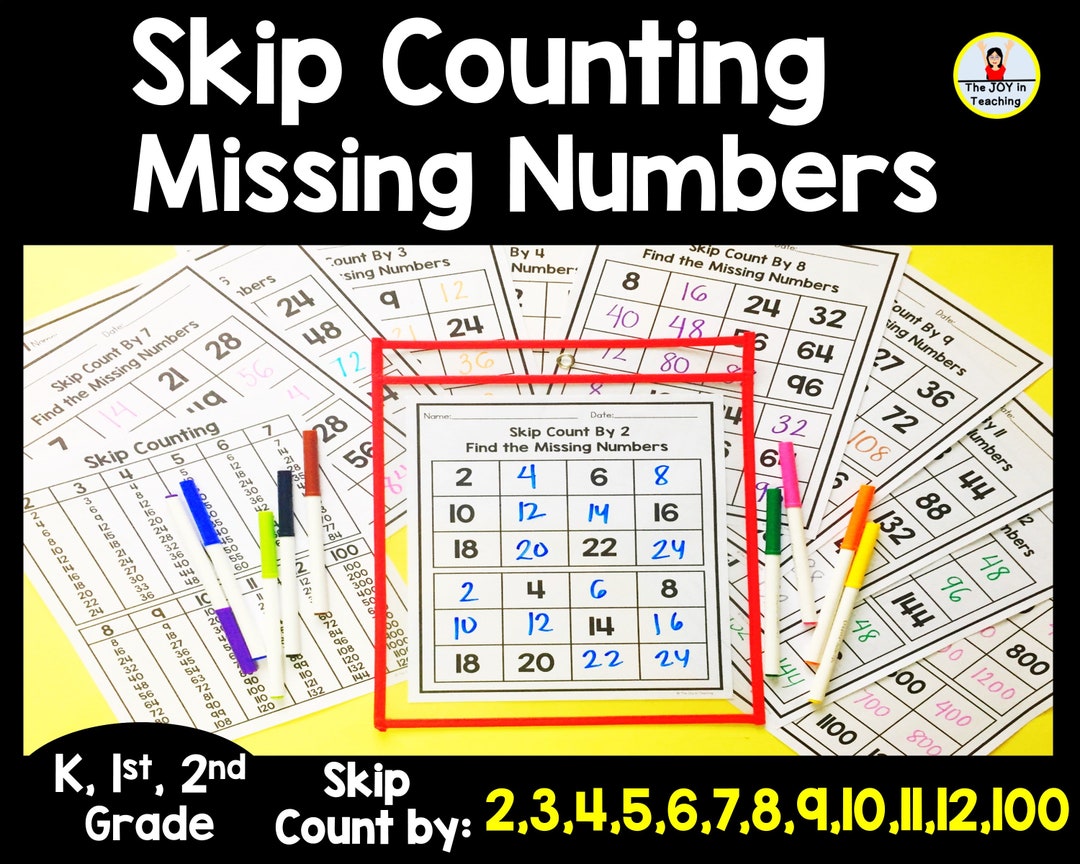Skip Counting Missing Numbers Worksheet - Etsy Skip Counting Missing Numbers Worksheet - Etsy