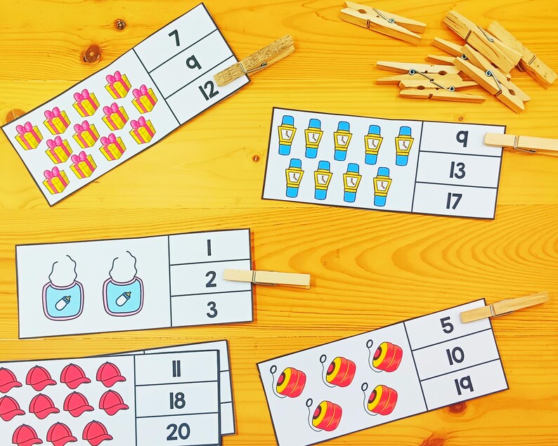 Counting Numbers 1-20 Task Cards - Etsy