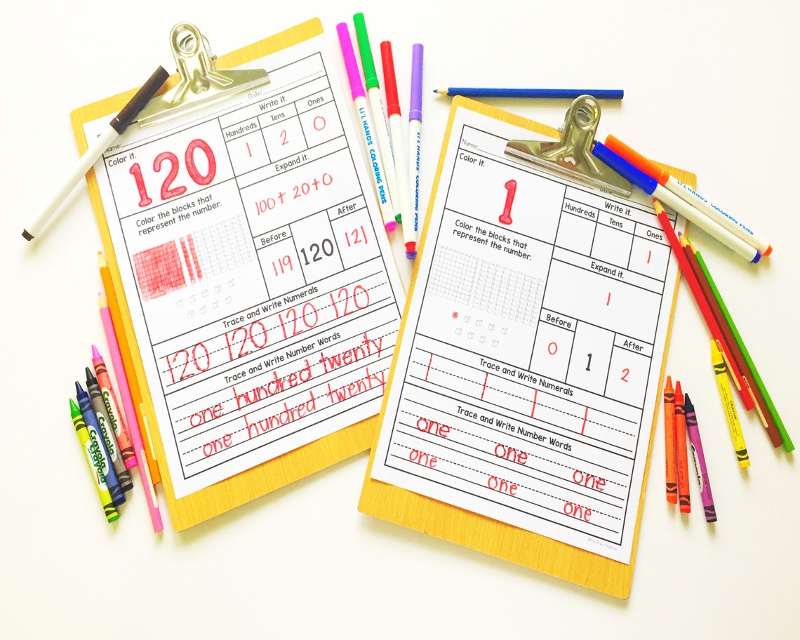 Number Sense Numbers 1-120 Worksheet - Etsy