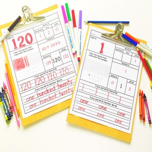 Number Sense Numbers 1-120 Worksheet - Etsy