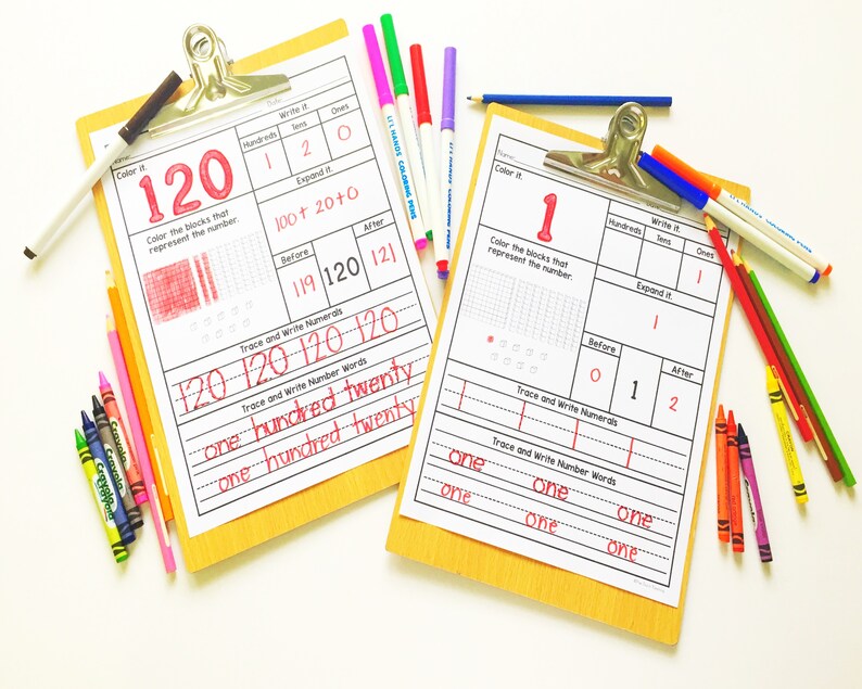 Number Sense Numbers 1-120 Worksheet - Etsy