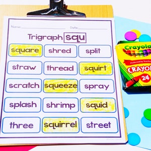 Trigraph Word Hunt Worksheet - Etsy