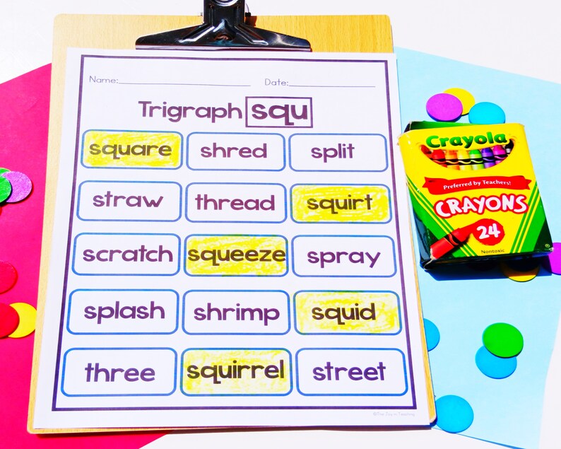 Trigraph Word Hunt Worksheet - Etsy