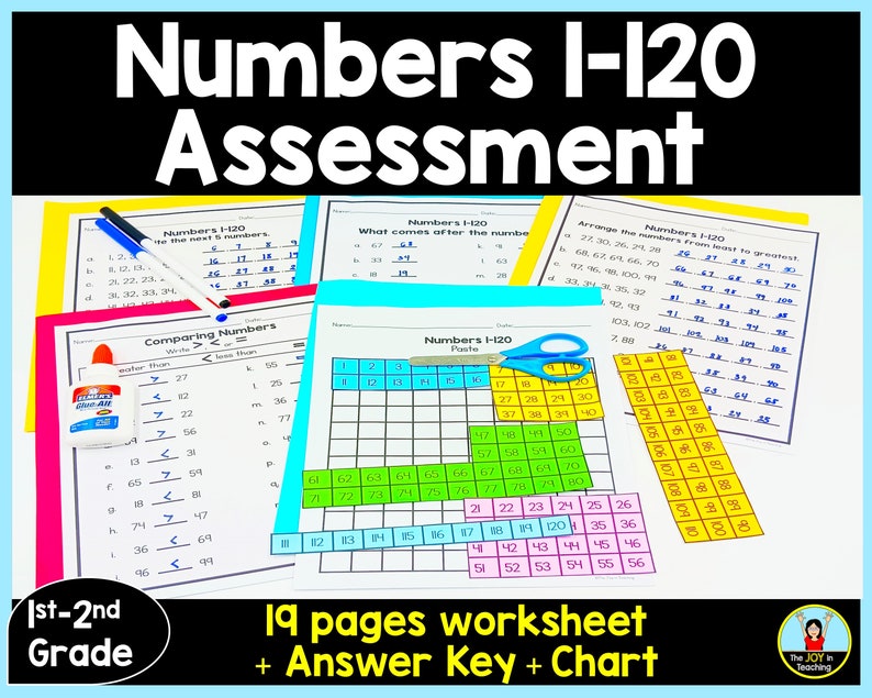 Numbers 1-120 Assessment Worksheet - Etsy