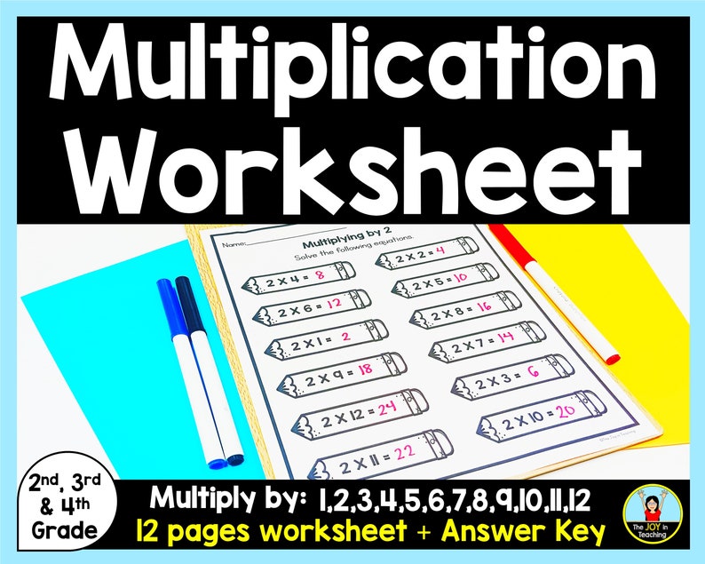 Multiplication 1-12 Worksheet - Etsy